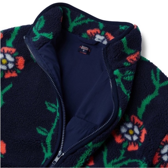 Rowing Blazers | Jackets & Coats | Rose Print Fleece Zip Up Jacket ...